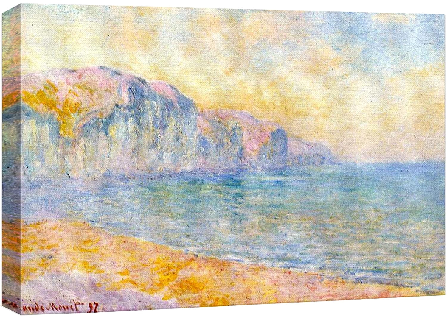 wall26 Canvas Print Wall Art Cliffs at Pourville, Morning Claude Monet ...