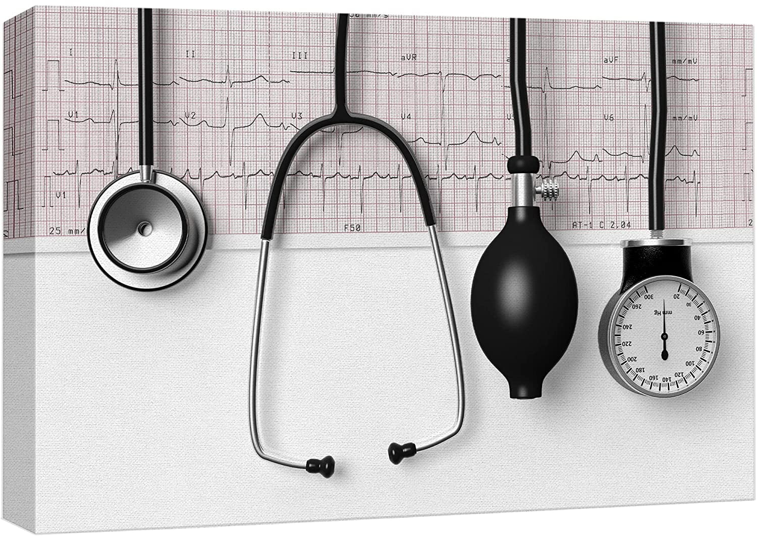 wall26 Canvas Print Wall Art Doctor Stethoscope Blood Pressure Pump ...