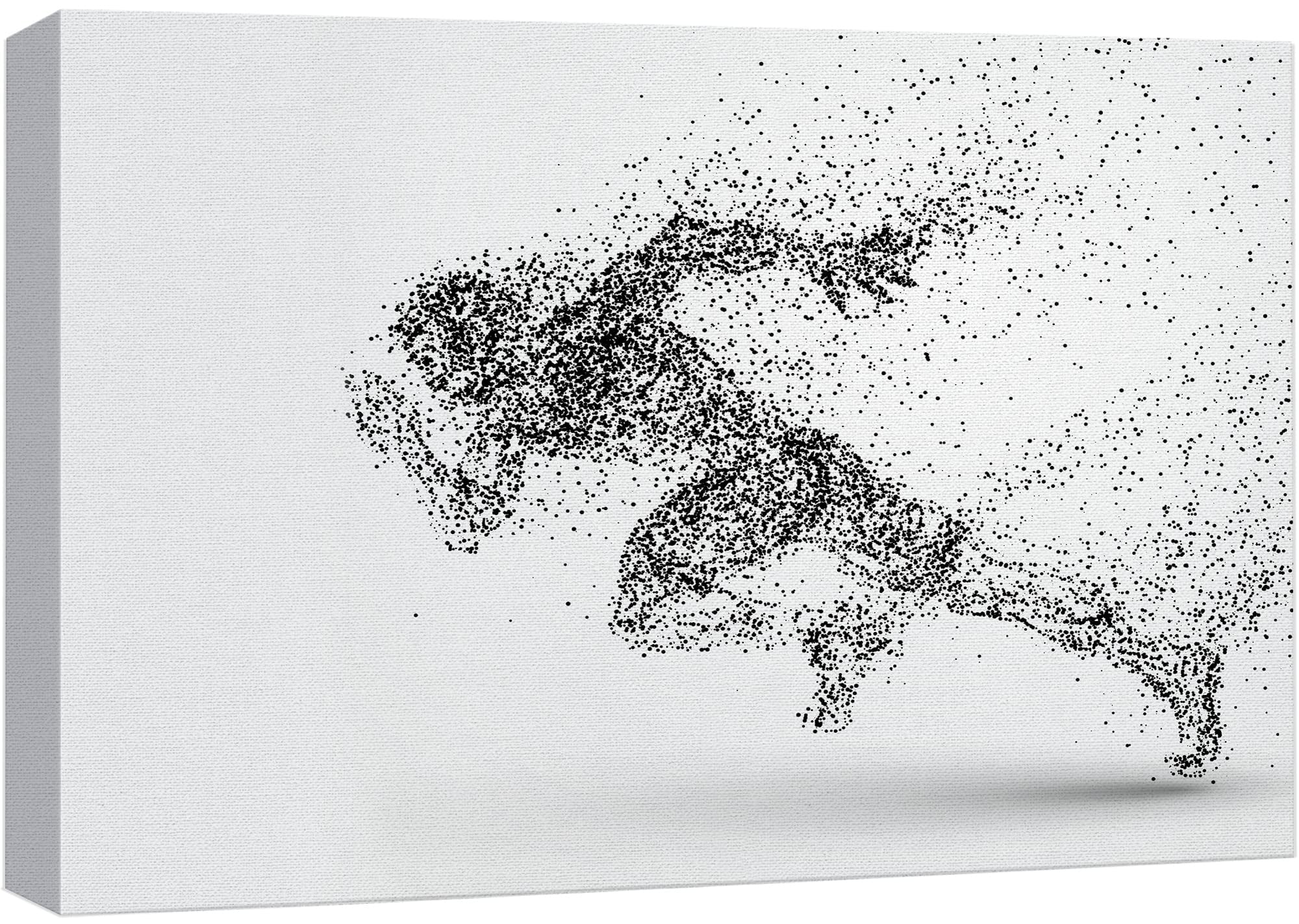 wall26 Canvas Print Wall Art Dot Explosion Abstract Track & Field ...