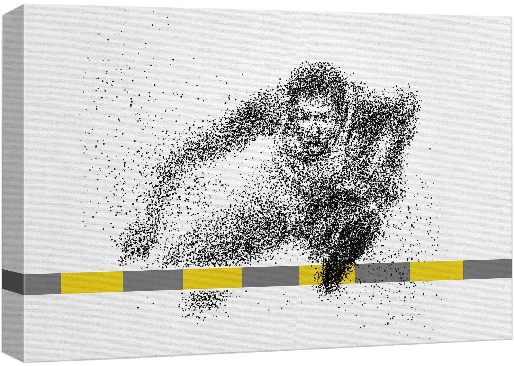 wall26 Canvas Print Wall Art Dot Explosion Track & Field Hurdle Jumper ...