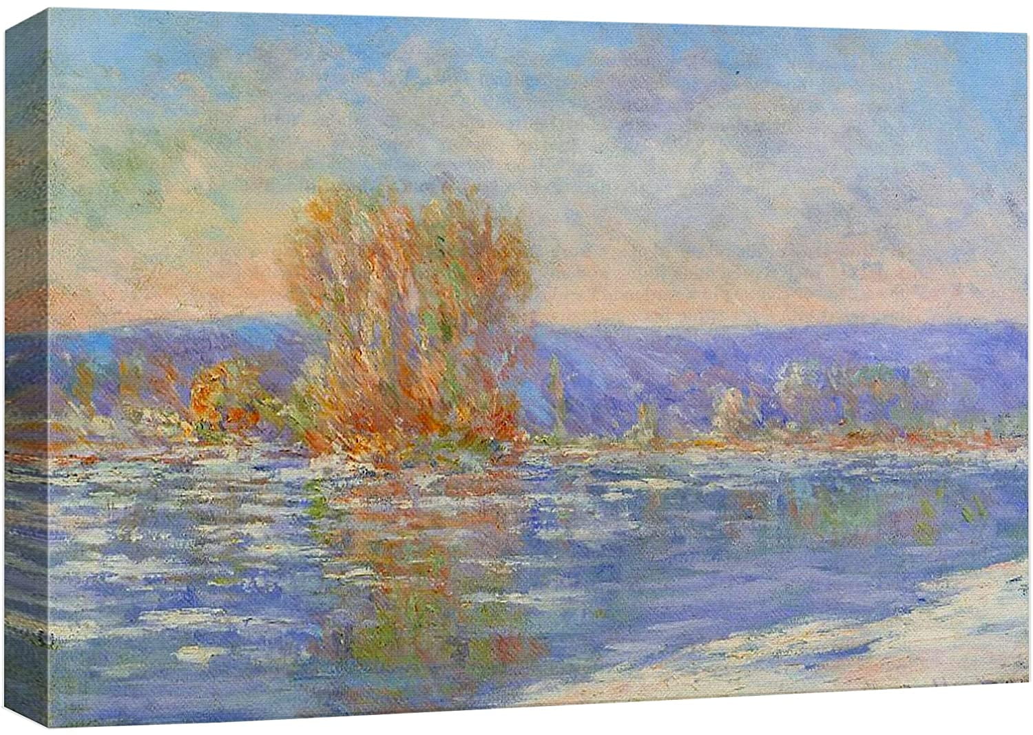 wall26 Canvas Print Wall Art Floating Ice Near Bennecourt Claude Monet ...