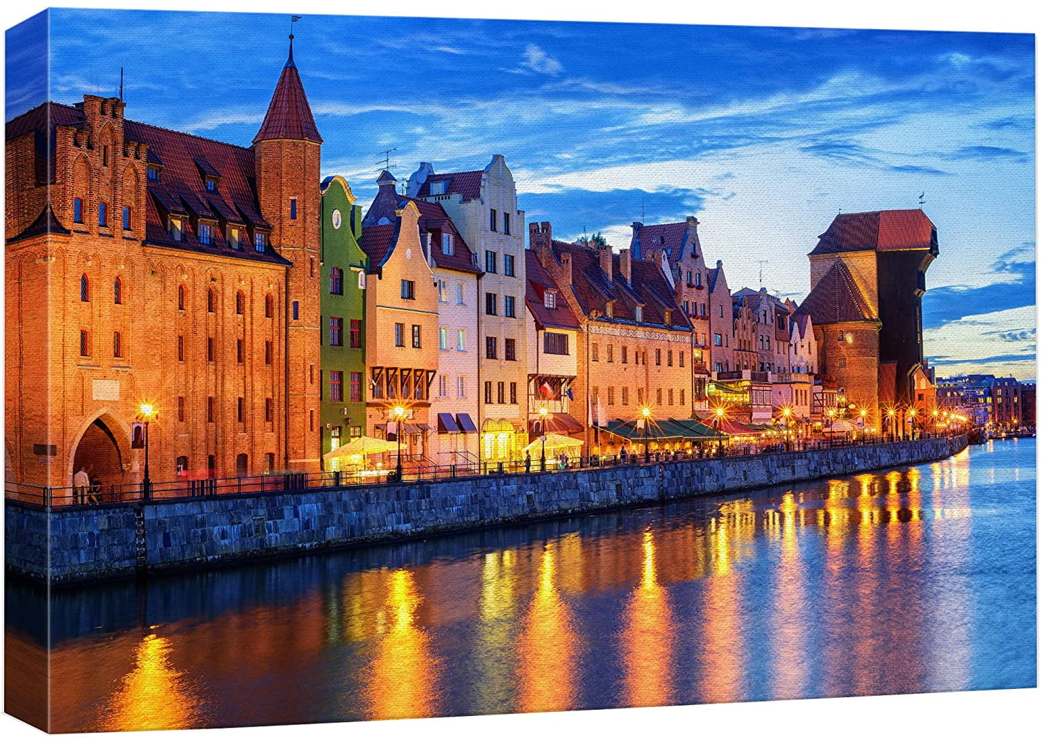 wall26 Canvas Print Wall Art Gdansk Poland Village on The Bay ...