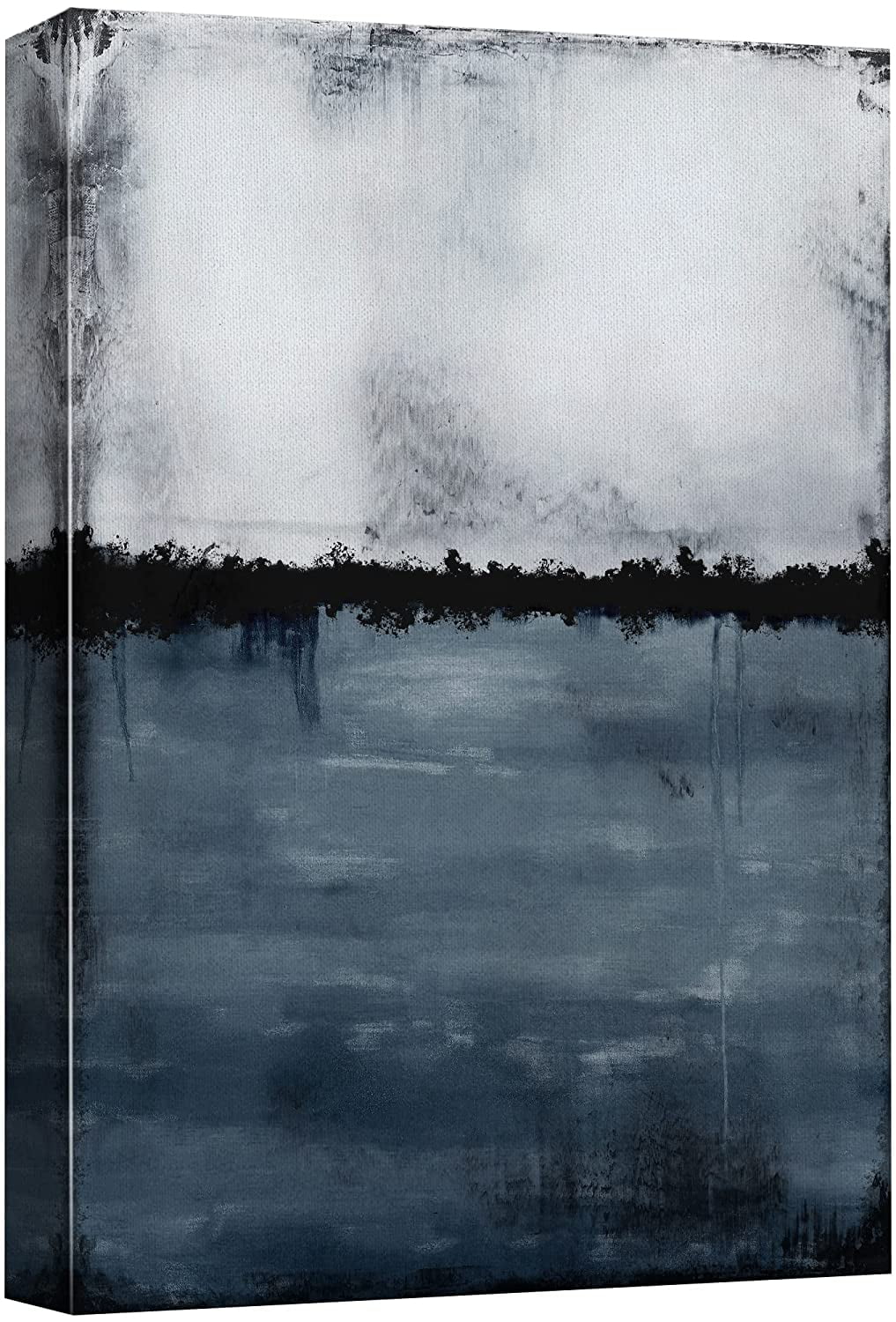 wall26 Canvas Print Wall Art Gray Blue Geometric Pastel Color Blocks ...