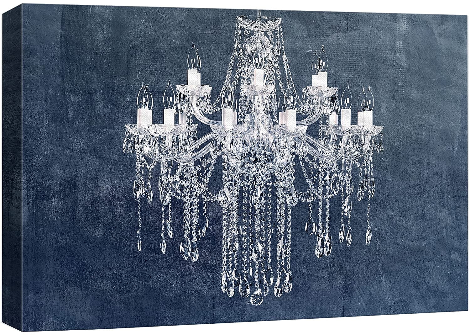 wall26 Canvas Print Wall Art Gray Pastel White Fancy Crystal Chandelier ...