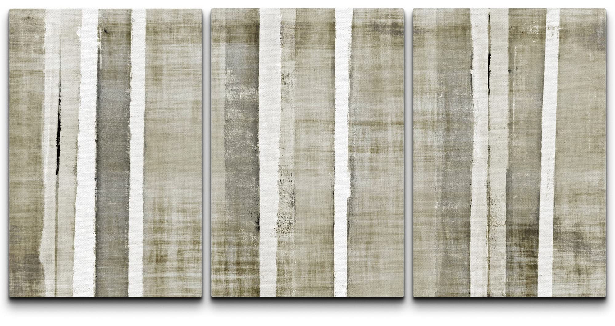 wall26 Canvas Print Wall Art Grunge Faded Gray & Tain Paint Strokes ...