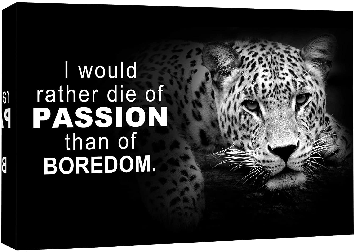 wall26 Canvas Print Wall Art I Would Rather Die of Passion with Tiger ...