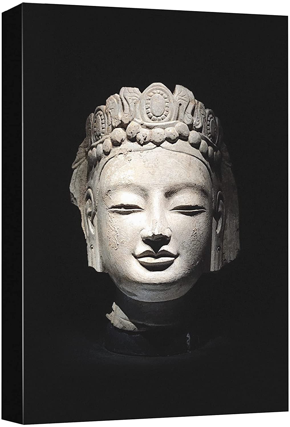 wall26 Canvas Print Wall Art Light & Shadow Buddhism Buddha Statue ...