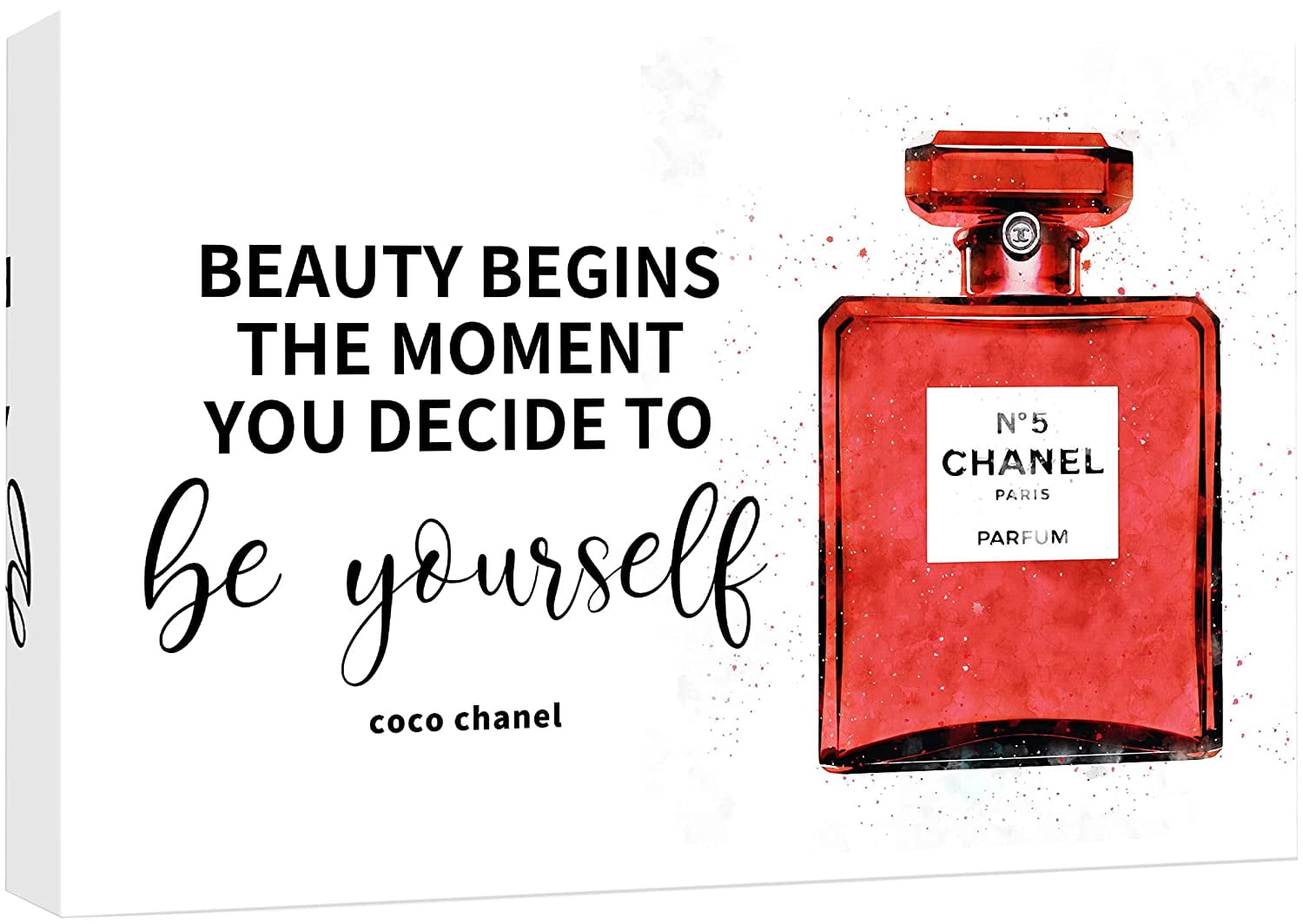 wall26 Canvas Print Wall Art Motivational Message Red French Perfume ...