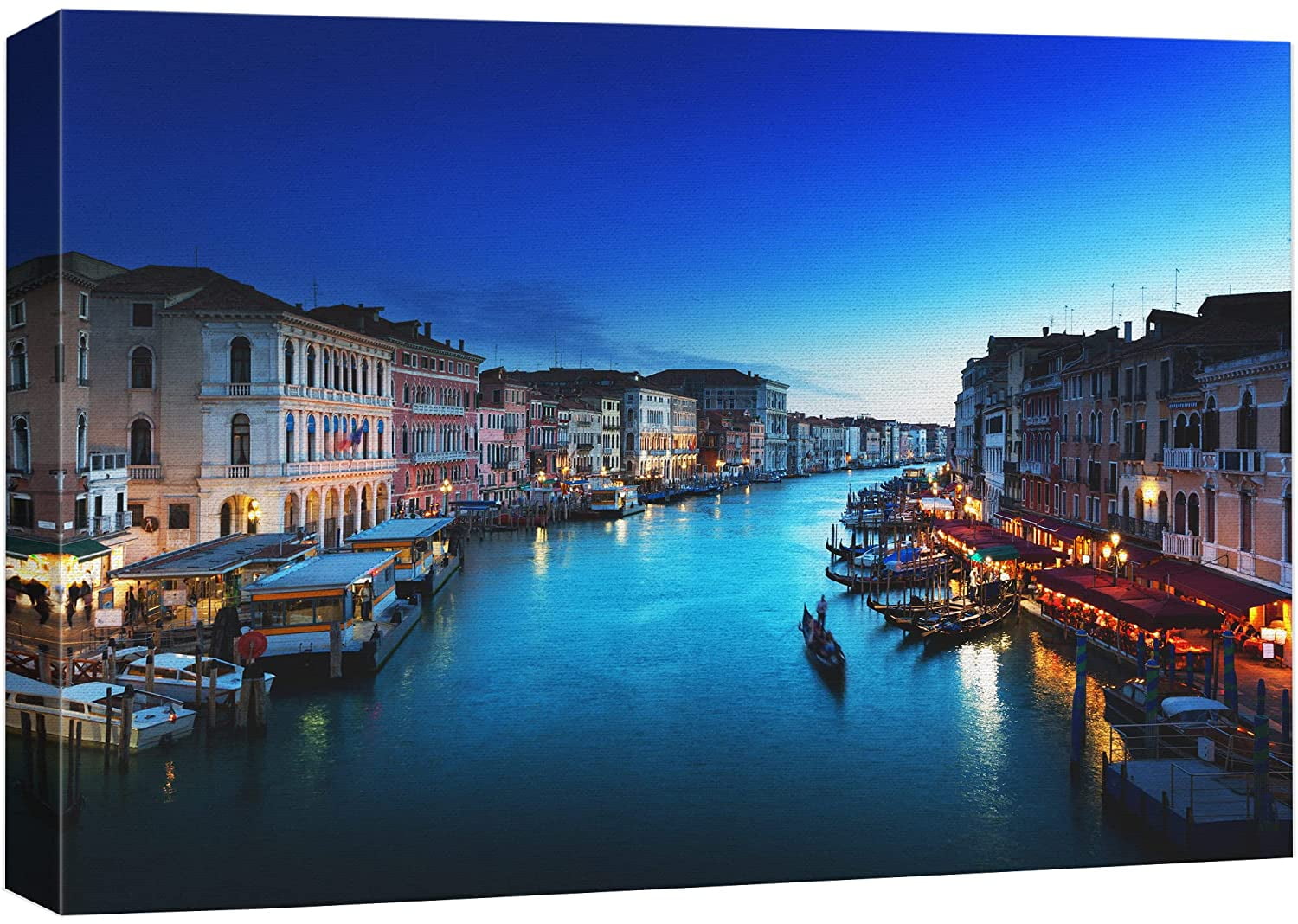 wall26 Canvas Print Wall Art Neon Sunset Venice Italy Canal ...