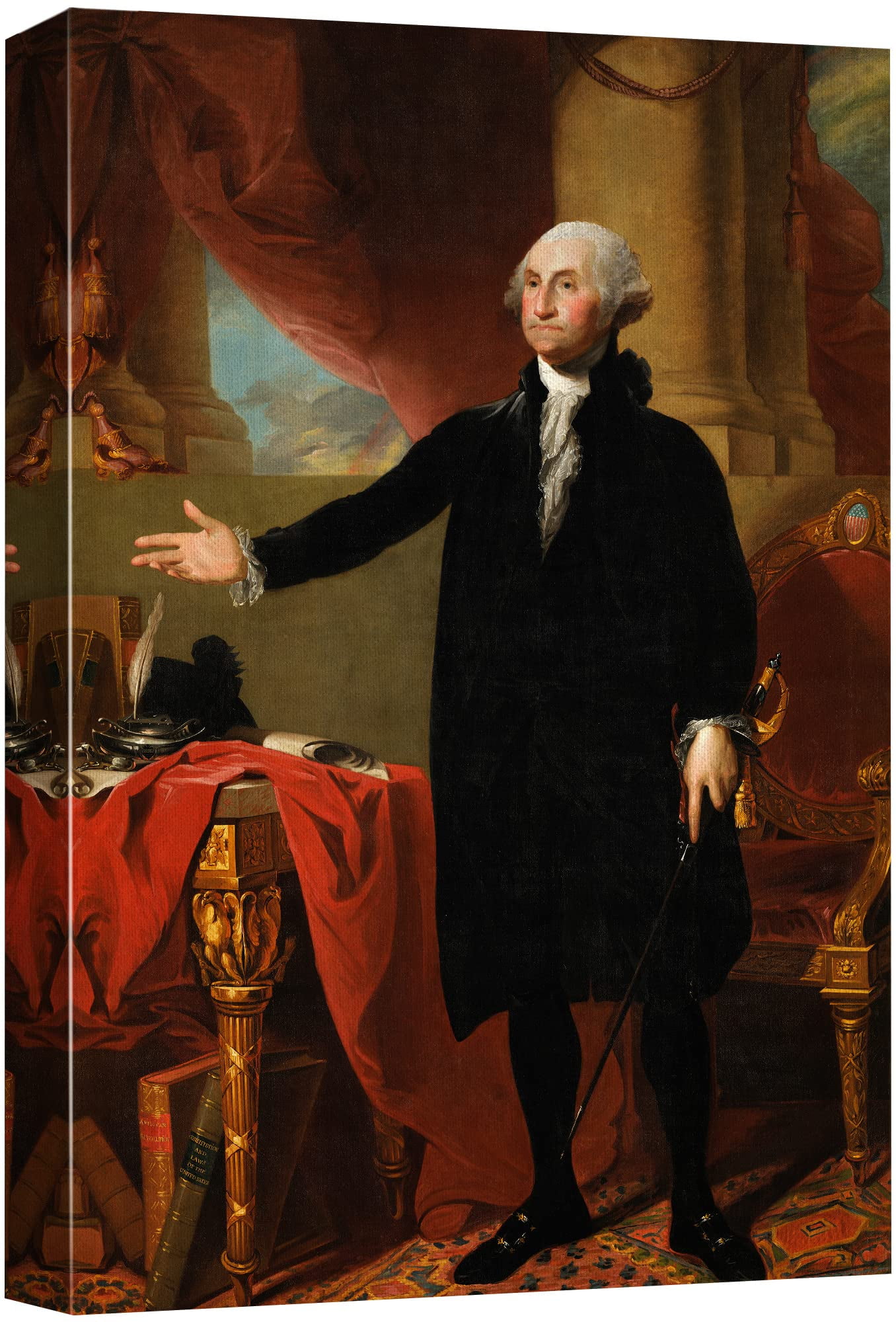 wall26 Canvas Print Wall Art Portrait of George Washington in Office ...