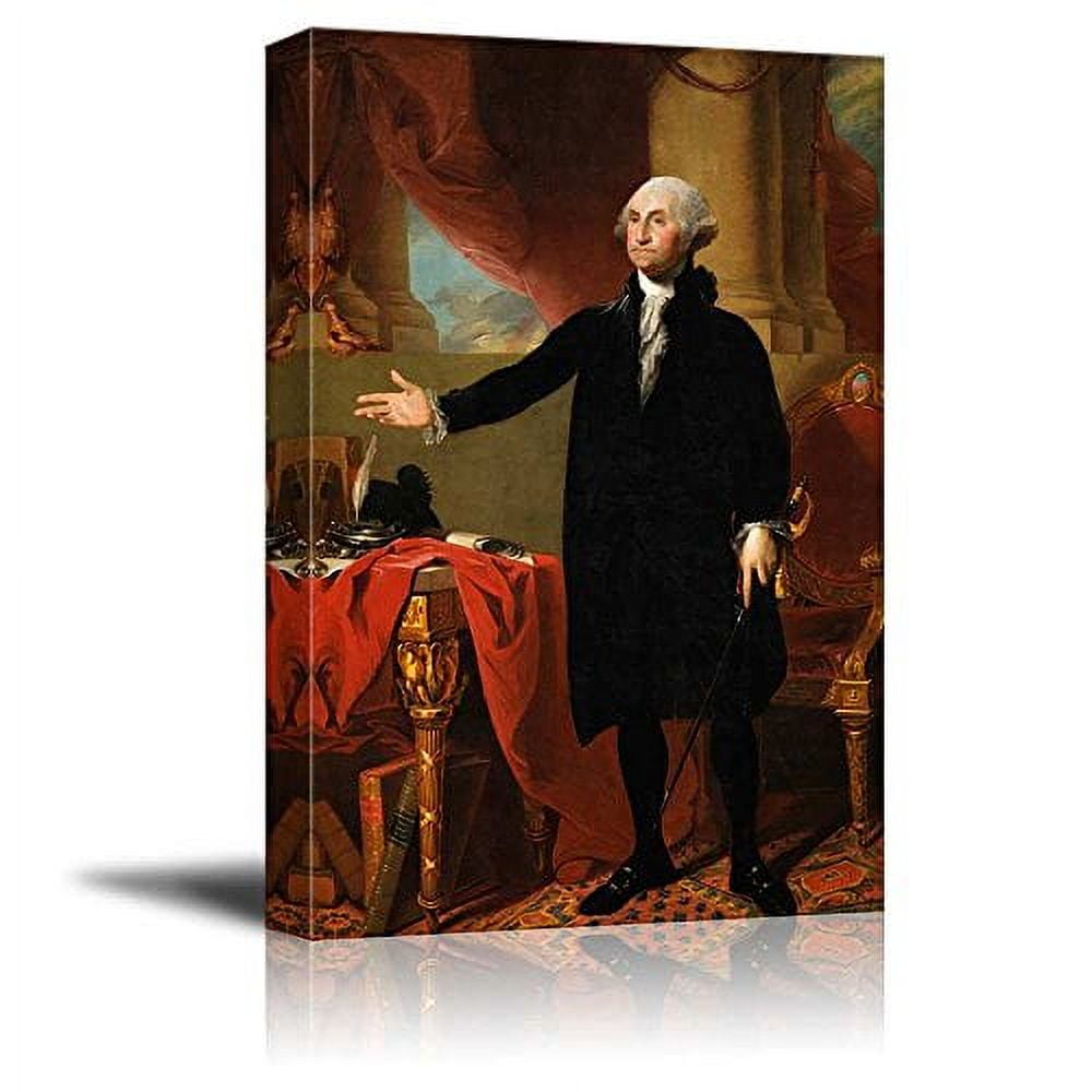 wall26 Canvas Print Wall Art Portrait of George Washington in Office ...