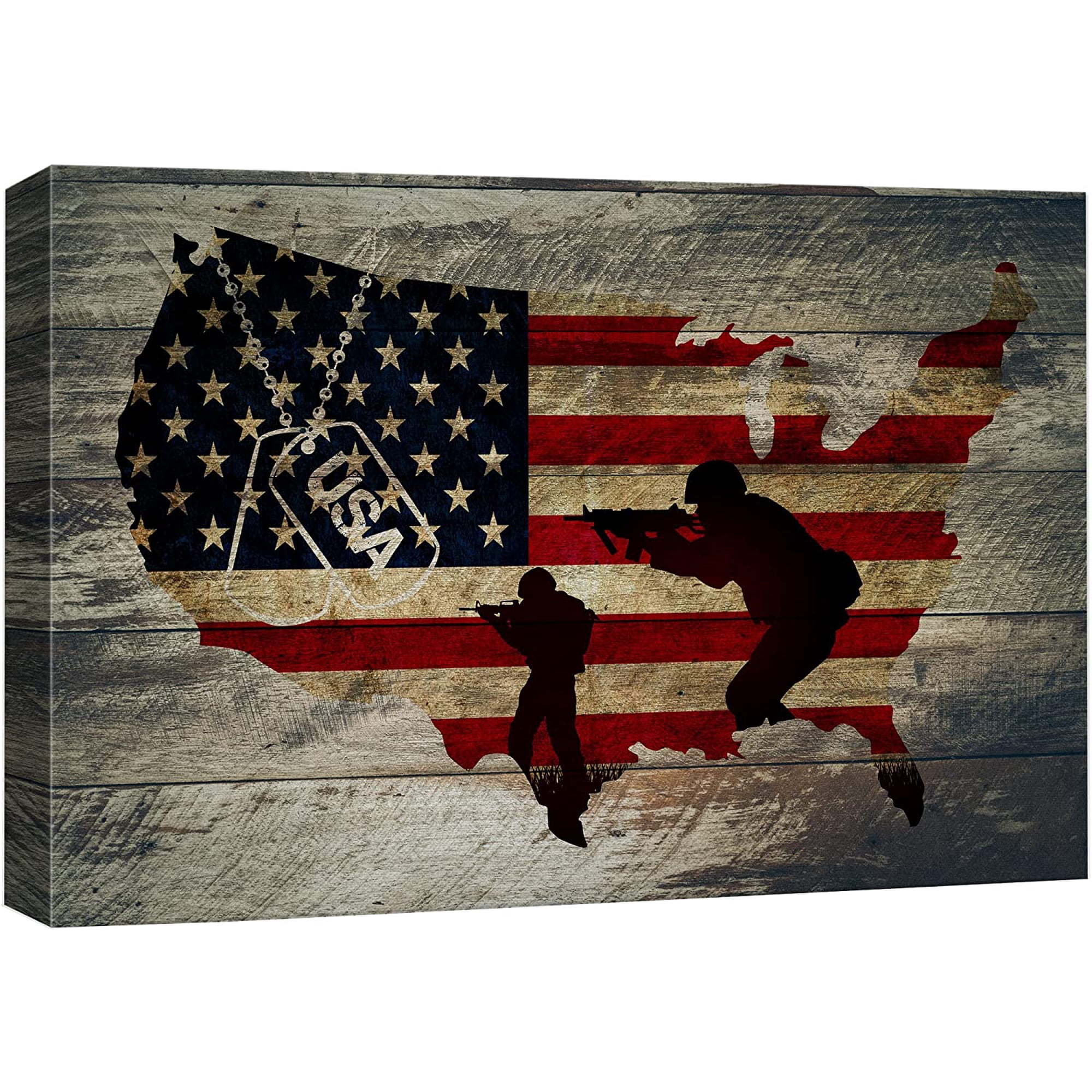 American Flag Wood Wall Art