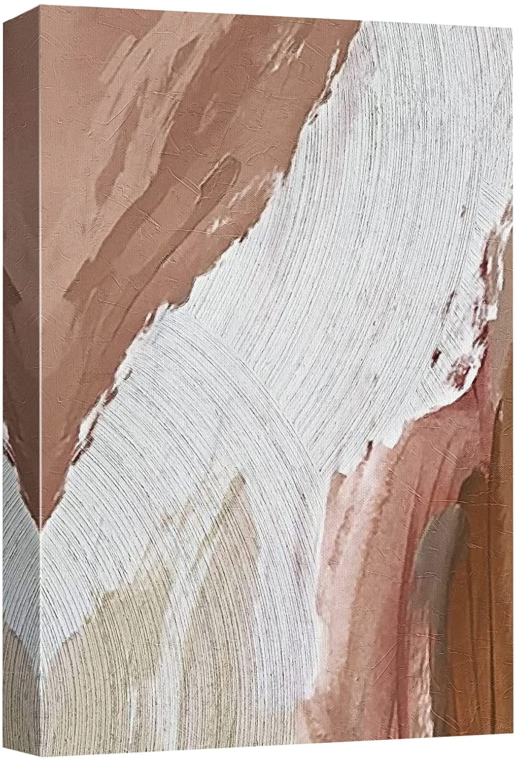 wall26 Canvas Print Wall Art Rust Tan Brown Paint Stroke Landscape ...