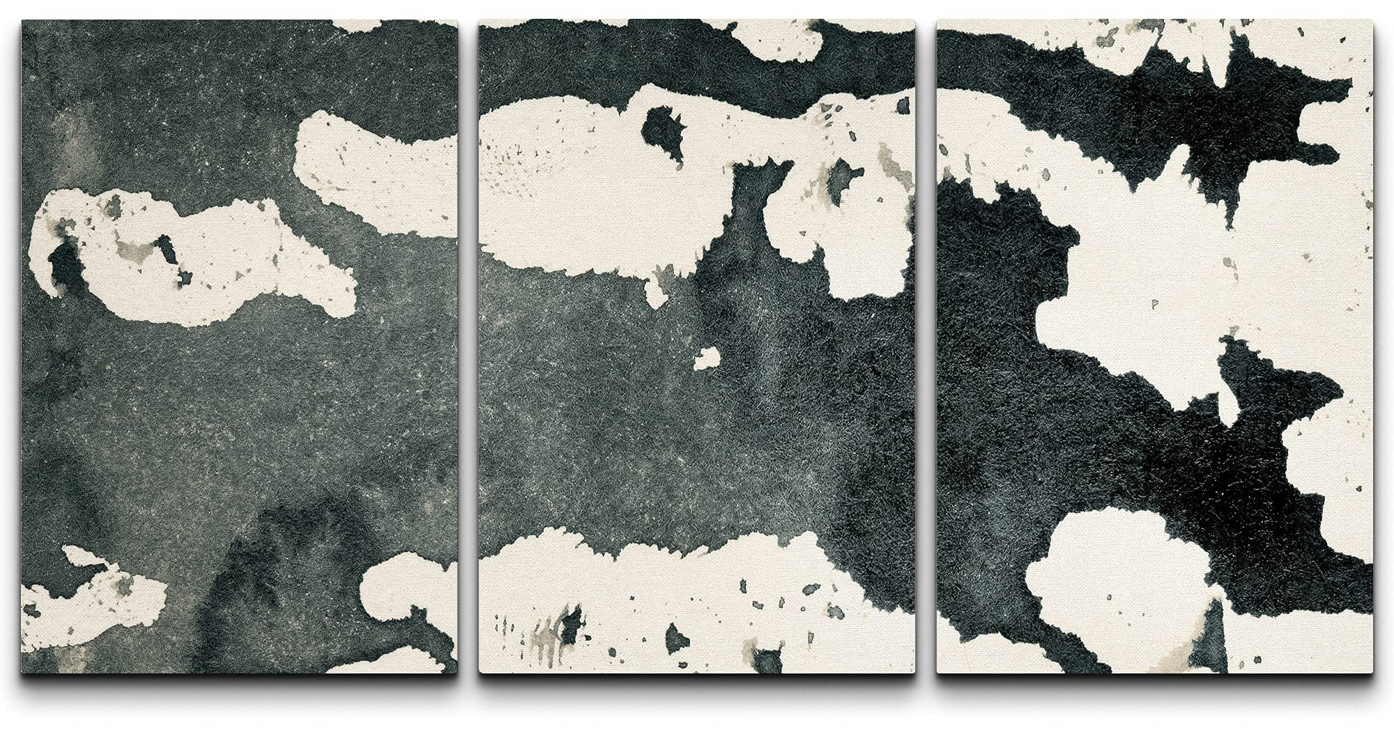 wall26 Canvas Print Wall Art Set Faded Grunge Cow Print Pattern Animals ...
