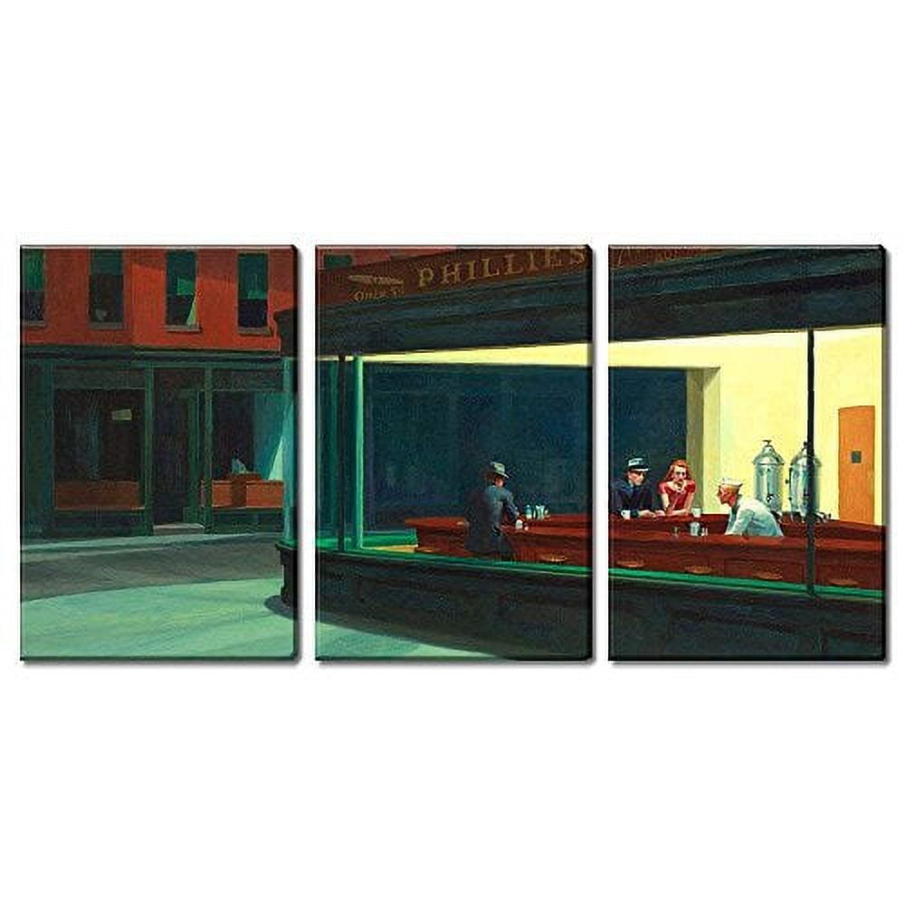 wall26 Canvas Print Wall Art Set Nighthawks by Edward Hopper Cultural ...