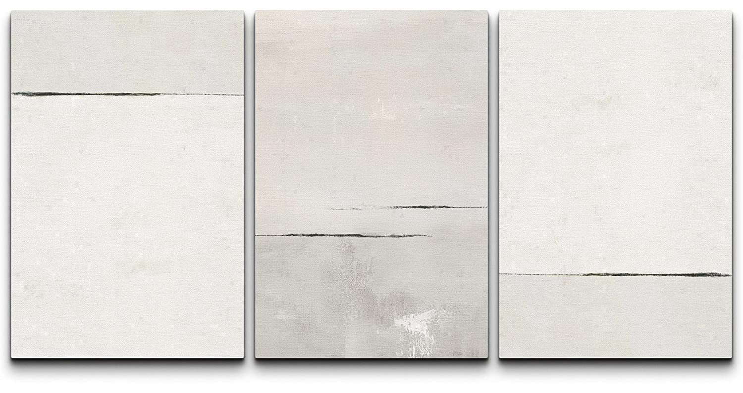 wall26 Canvas Print Wall Art Set Pastel Gray Color Block Landscape ...