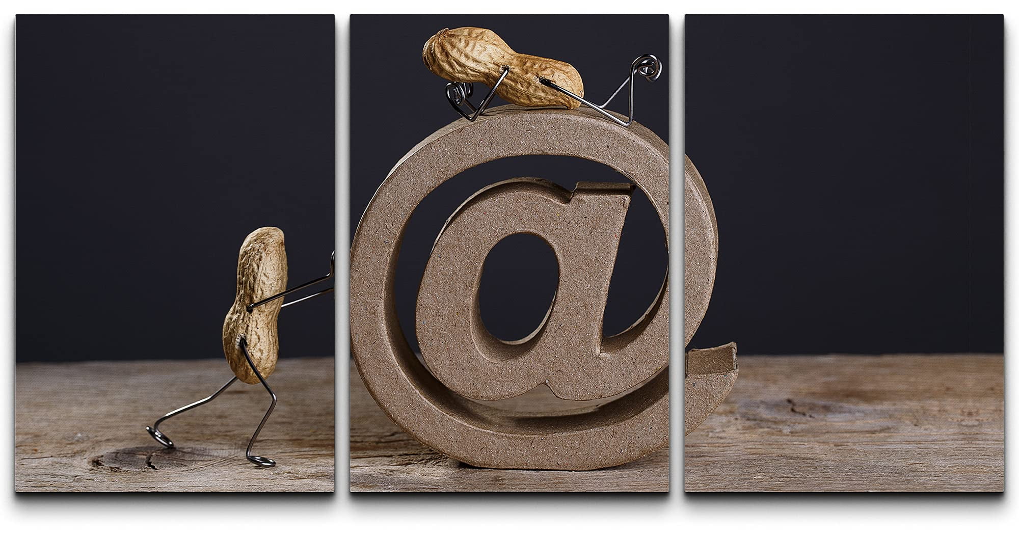 wall26 Canvas Print Wall Art Set Peanut People with Internet Symbol ...