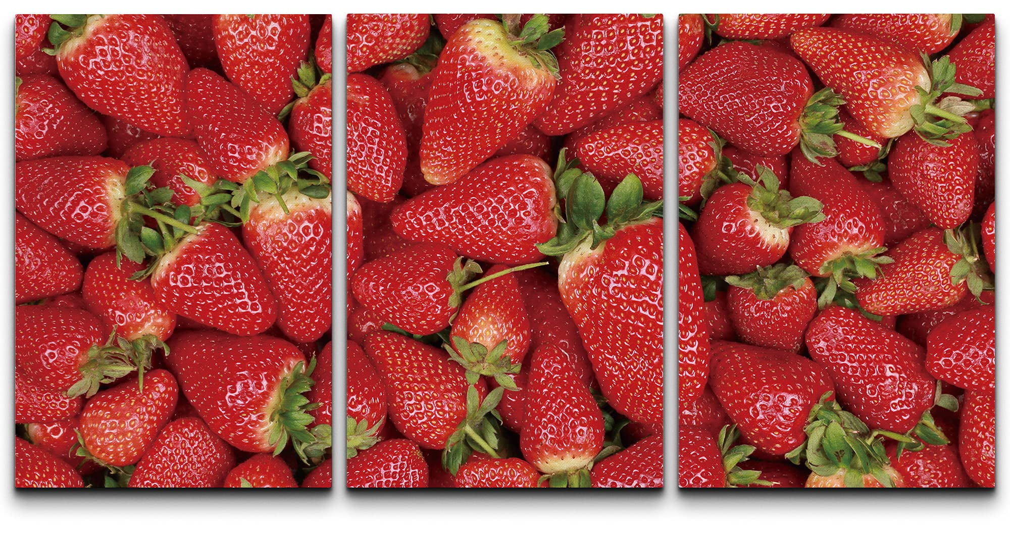 wall26 Canvas Print Wall Art Set Red Strawberry Fruit Collage Fruit ...