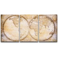 wall26 Canvas Print Wall Art Rainbow Global Map with Country Names ...