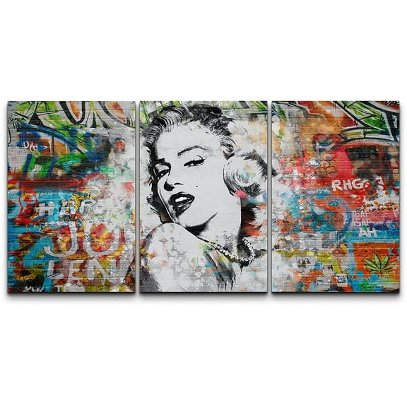 wall26 Canvas Print Wall Art Set Spray Paint Banksy Child Balloon ...