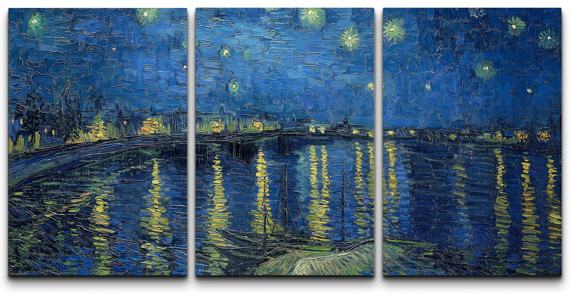 wall26 Canvas Print Wall Art Set Starry Night Over The Rhone by Vincent ...