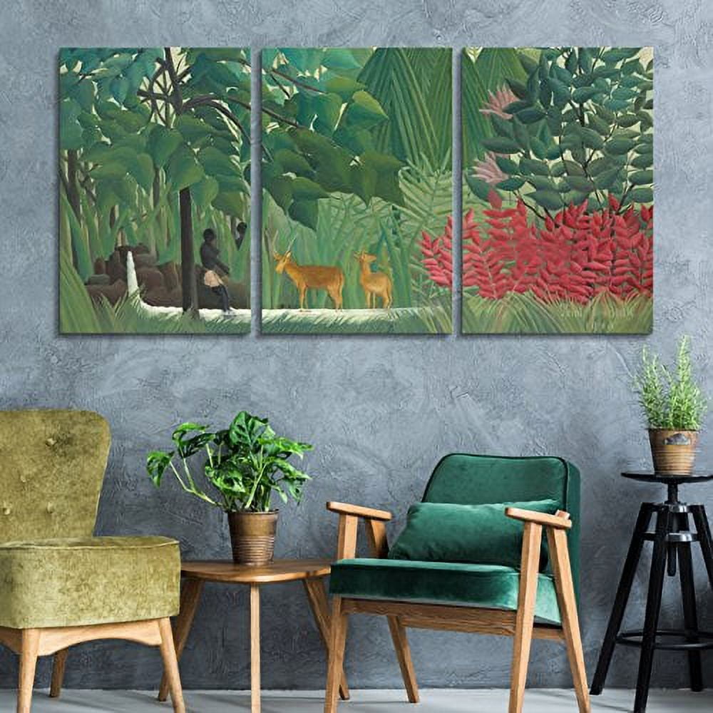 wall26 Canvas Print Wall Art Set The Waterfall by Henri Rousseau ...