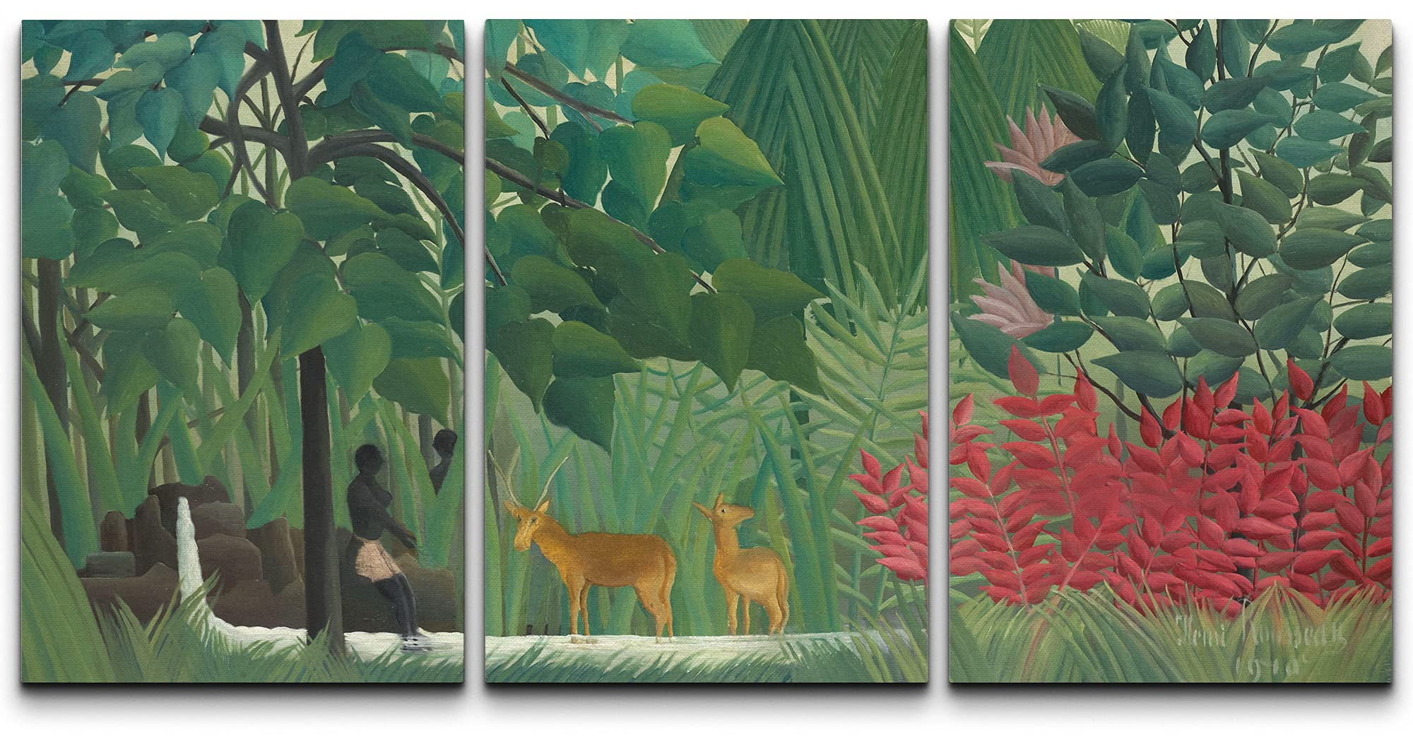 wall26 Canvas Print Wall Art Set The Waterfall by Henri Rousseau ...
