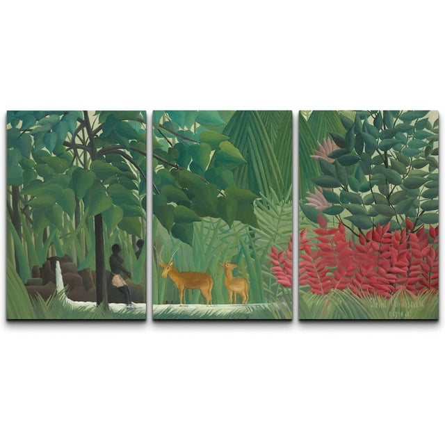 wall26 Canvas Print Wall Art Set The Waterfall by Henri Rousseau ...