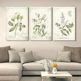 wall26 Canvas Print Wall Art Set Victorian Style White Rose & Lily with ...