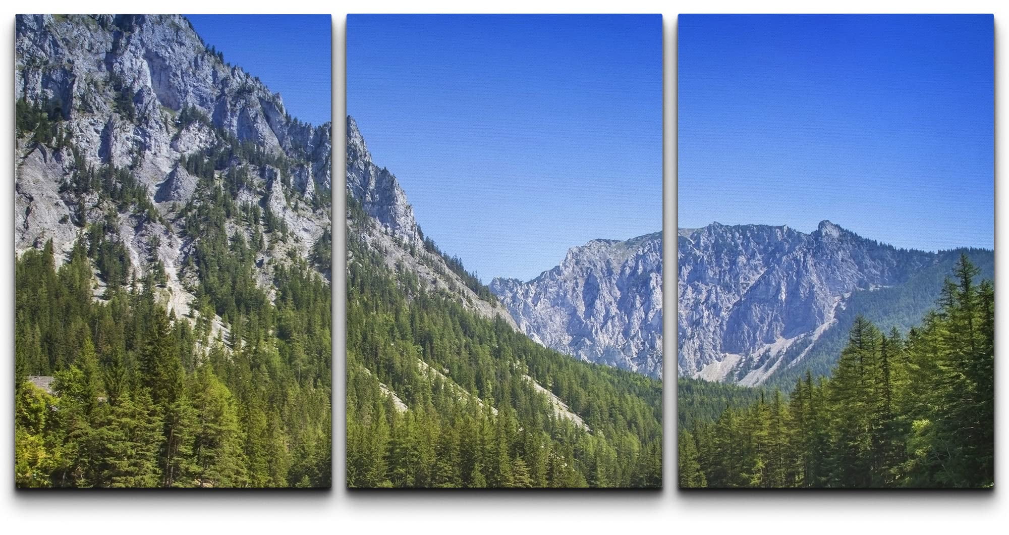 wall26 Canvas Print Wall Art Set Views of Austrian Mountains & Forest ...