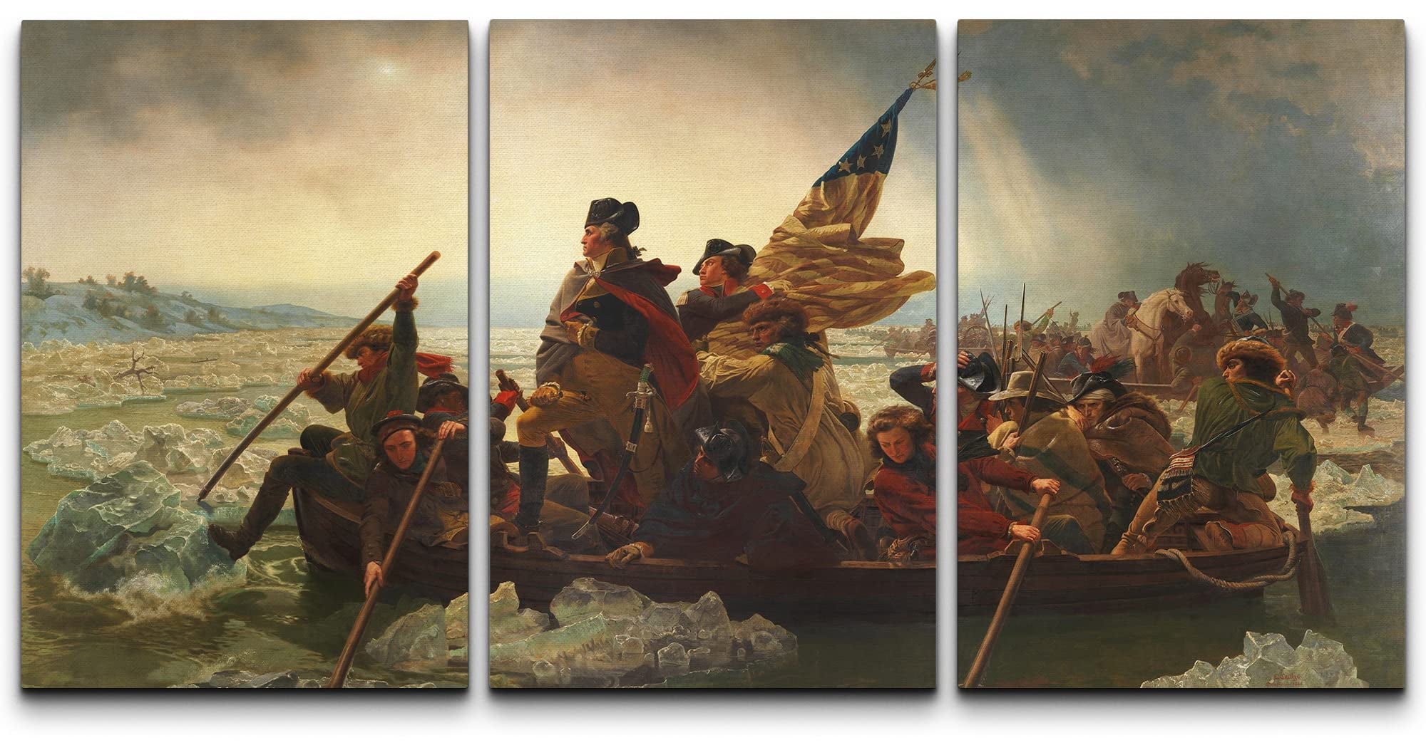 wall26 Canvas Print Wall Art Set Washington Crossing The Delaware by ...