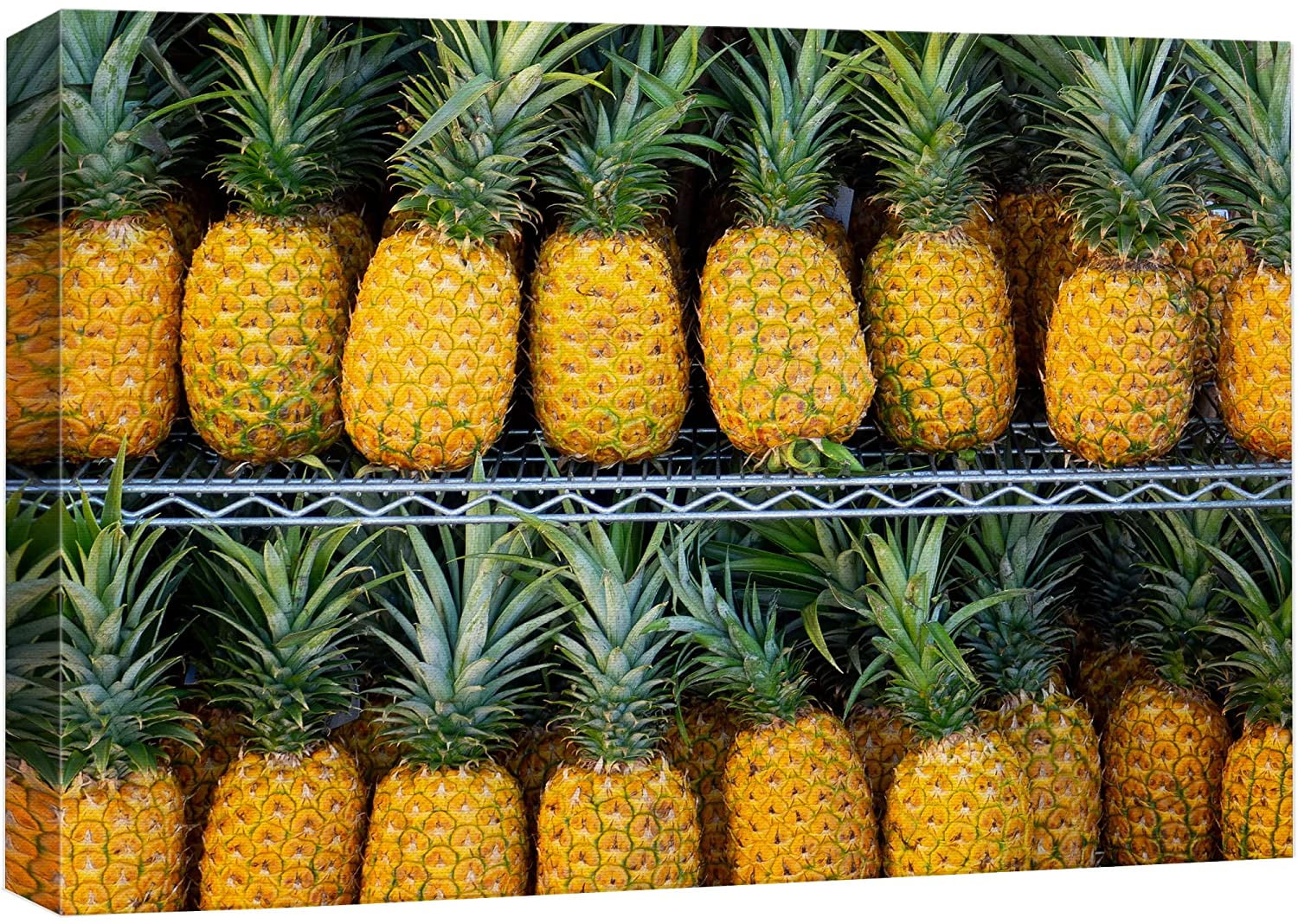 wall26 Canvas Print Wall Art Tropical Island Vibrant Bright Pineapples ...