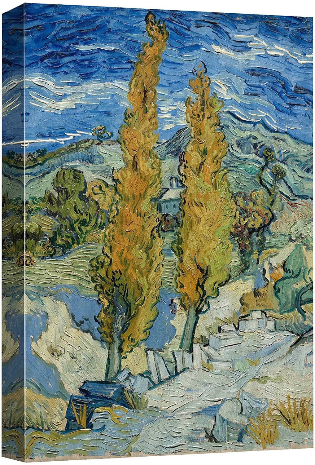 wall26 Canvas Print Wall Art Two Poplar Trees On The Road by Vincent ...