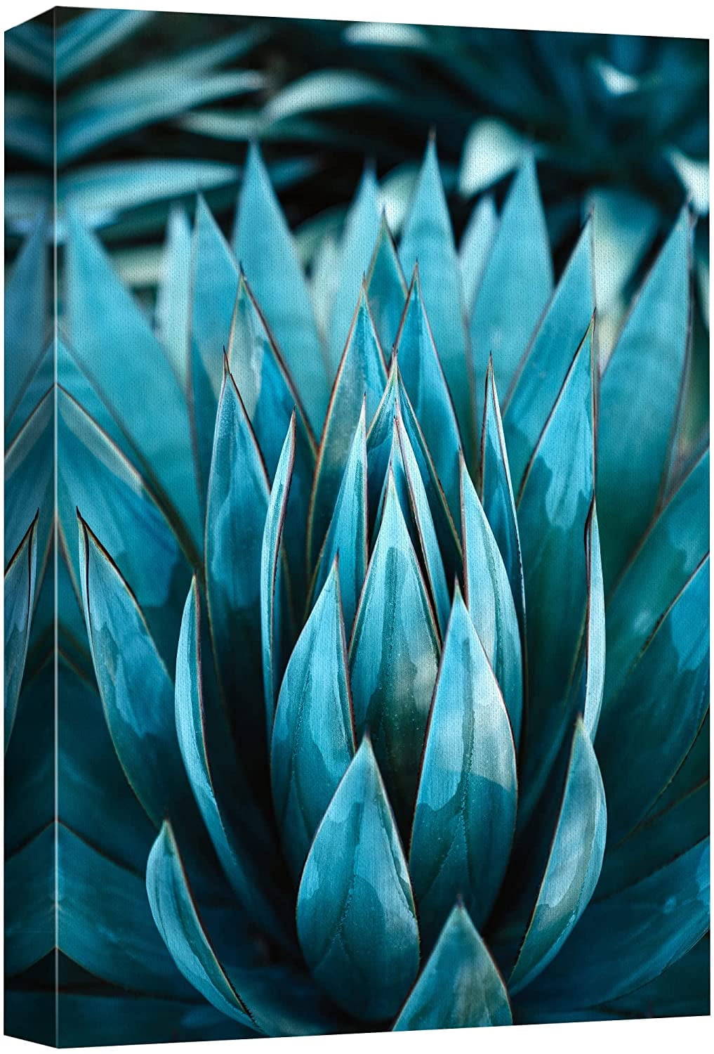wall26 Canvas Print Wall Art Vibrant Teal Blue Southwest Desert Succulent Nature Wilderness ...