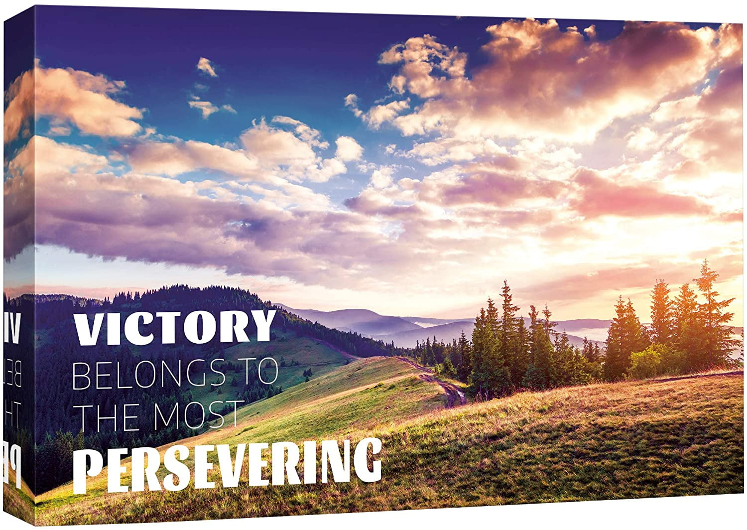 wall26 Canvas Print Wall Art Victory Belongs to The Most Persevering ...
