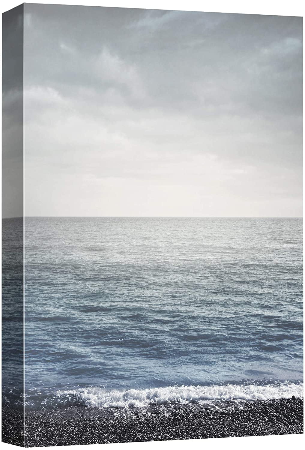 wall26 Canvas Print Wall Art Washed Out Blue Seascape Horizon Ocean ...