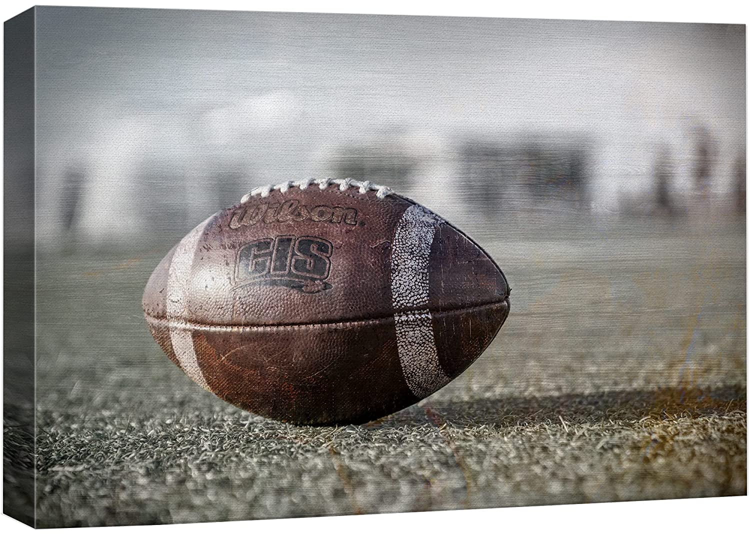 wall26 Canvas Print Wall Art Washed Out Retro Football Field Landscape ...