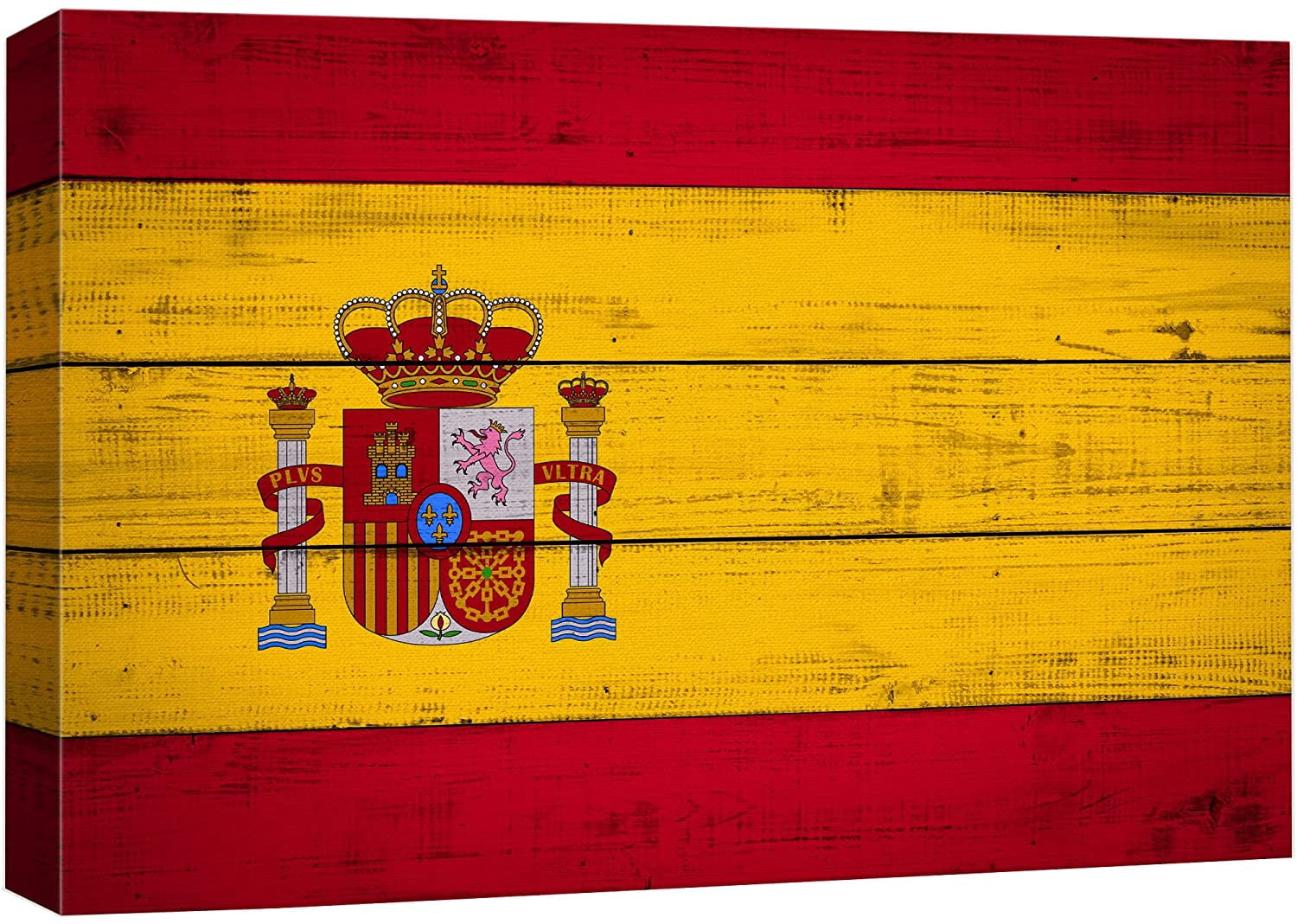 wall26 Canvas Print Wall Art Wood Panel Effect European Striped Spanish ...