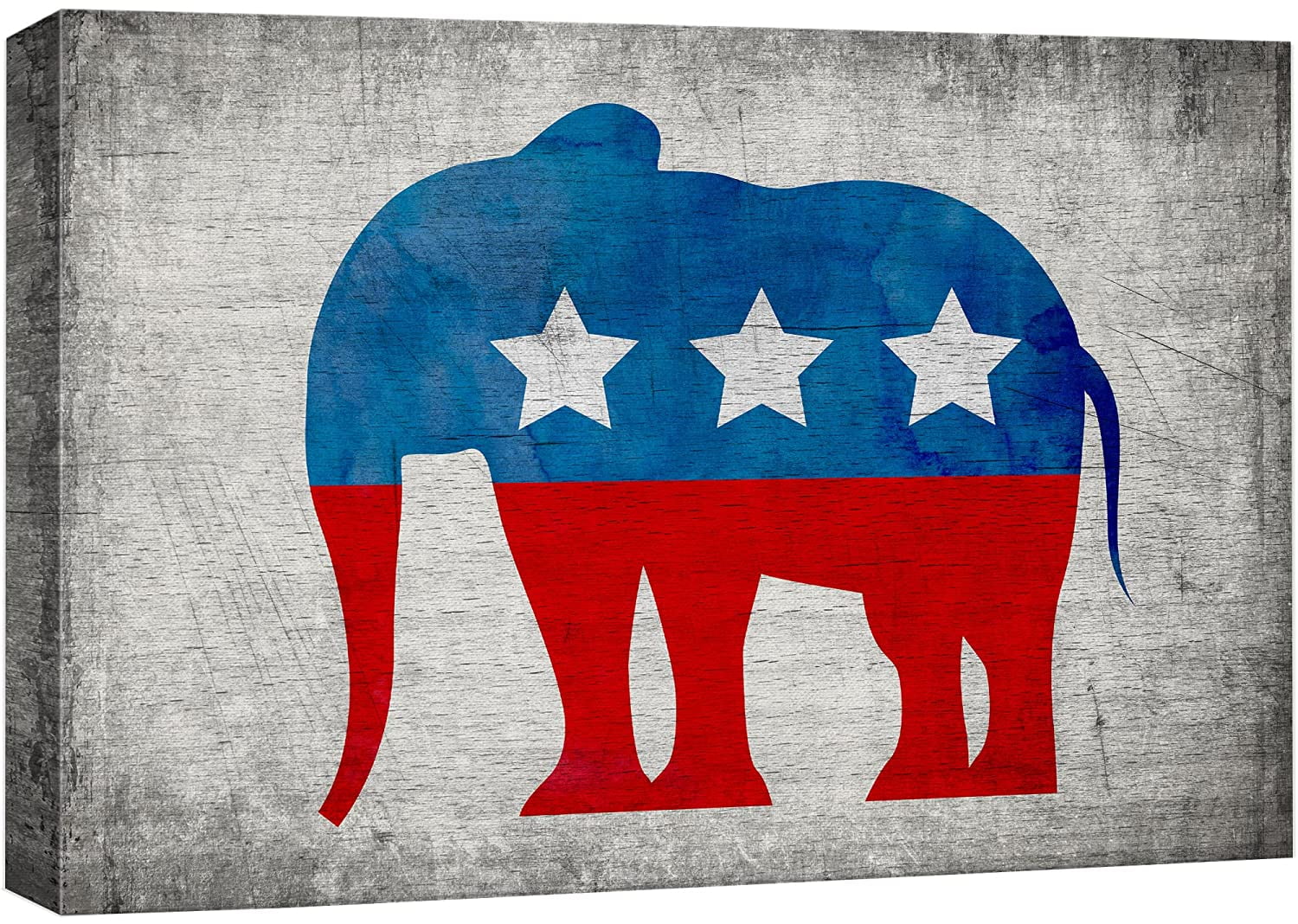 wall26 Canvas Print Wall Art Wood Panel Style American Republican ...
