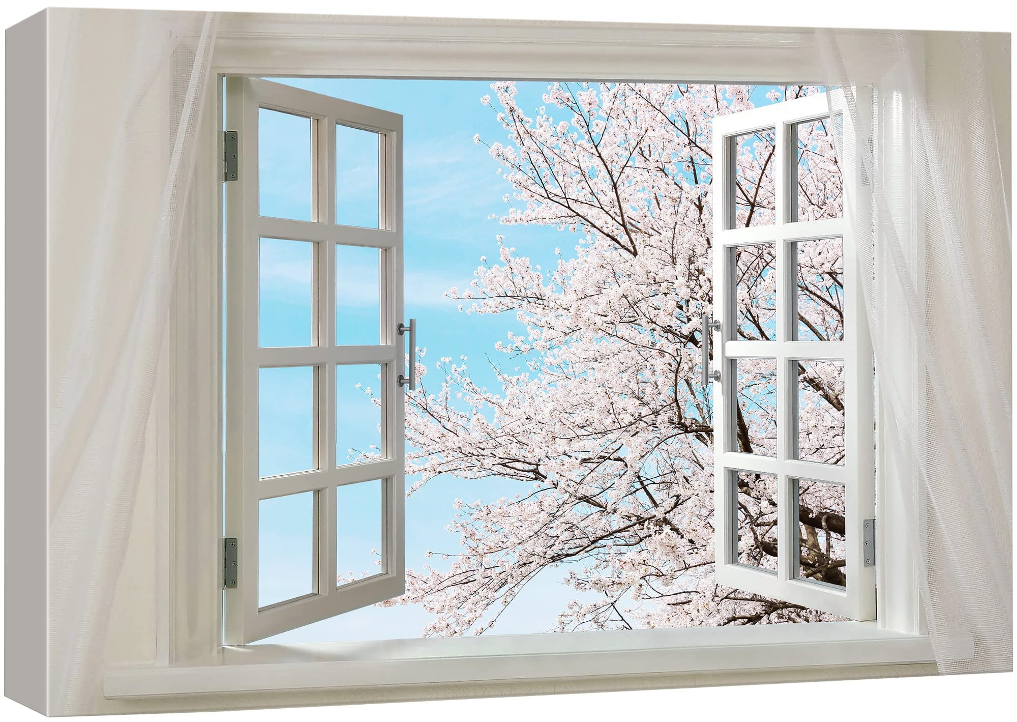 wall26 - Canvas Prints Wall Art - Glimpse into Cherry Blossom in Spring ...