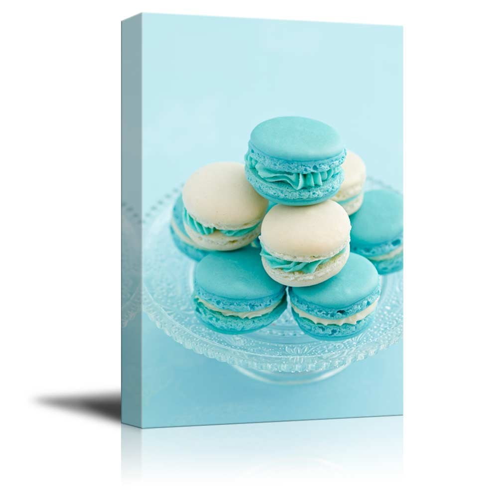 wall26 - Canvas Prints Wall Art - Light Blue and White Macaroons with ...