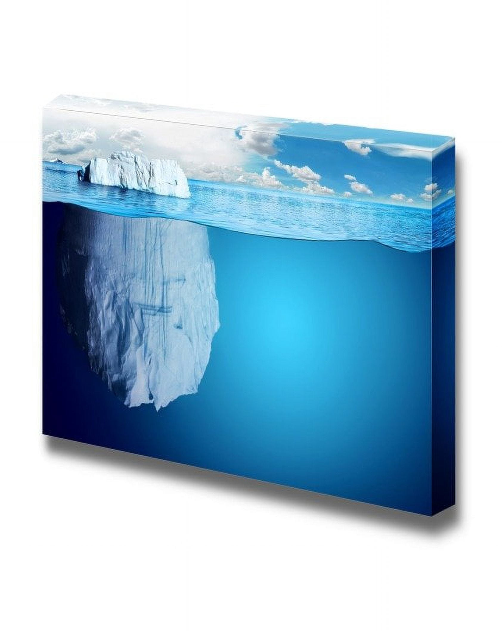 wall26 - Canvas Prints Wall Art - Underwater View of Iceberg with ...