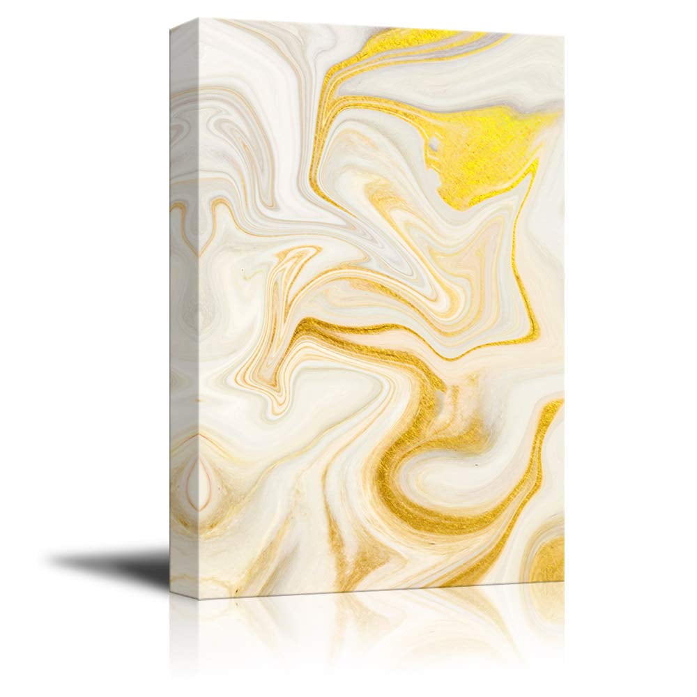 wall26 - Canvas Wall Art - Abstract Golden Texture - Giclee Print ...