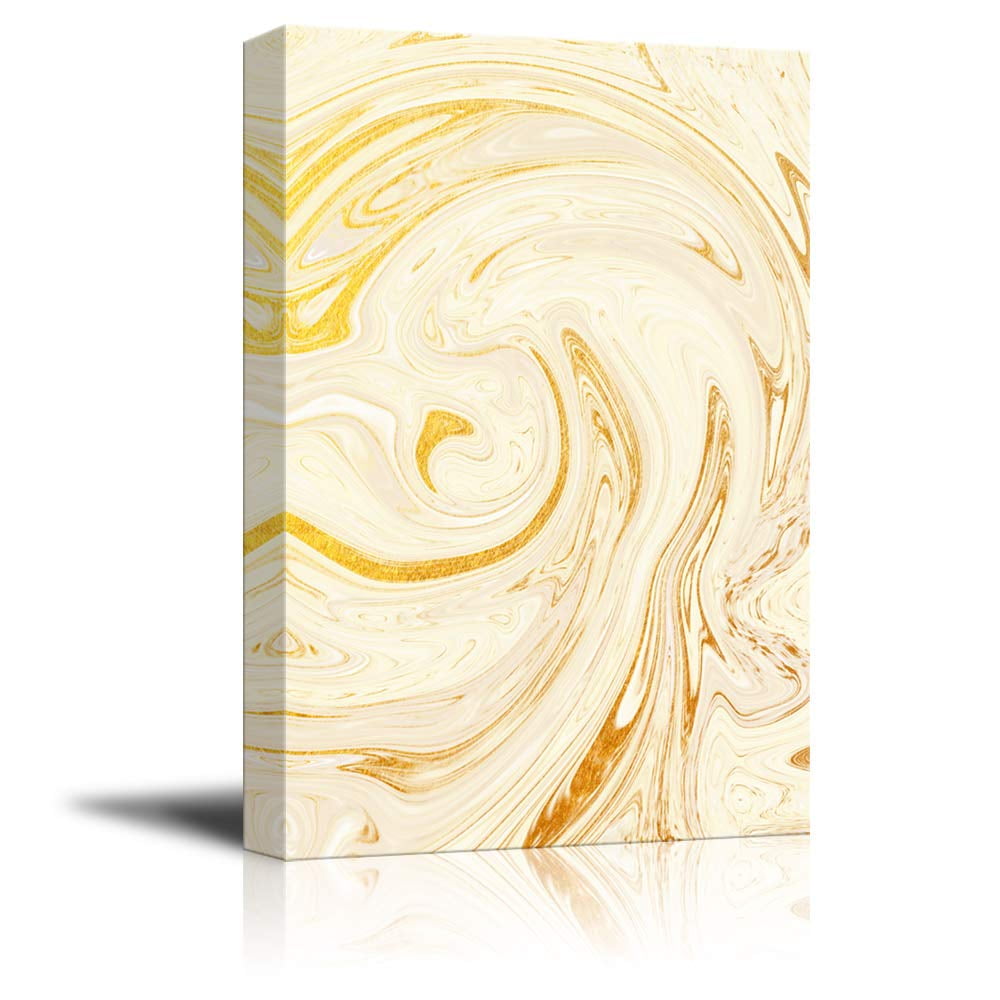 wall26 - Canvas Wall Art - Abstract Golden Texture - Giclee Print ...