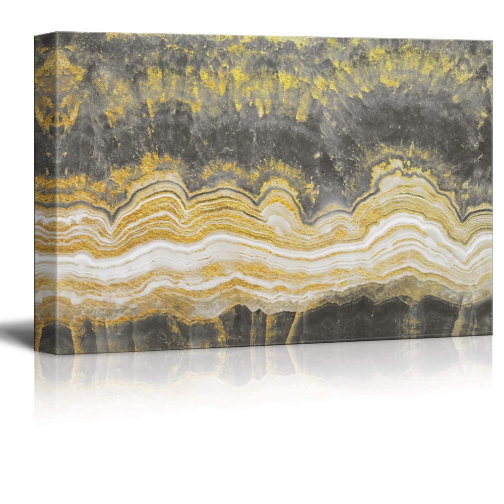 wall26 - Canvas Wall Art - Abstract Golden Texture - Giclee Print ...