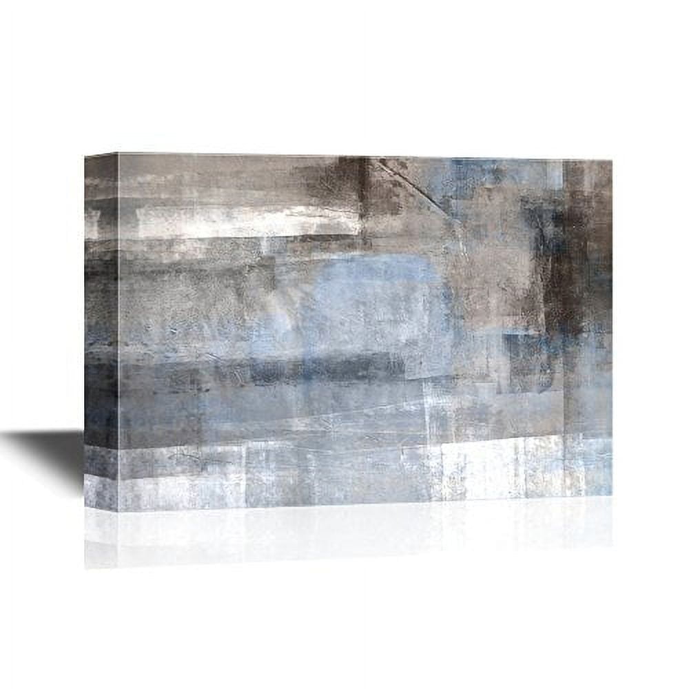 wall26 - Canvas Wall Art - Abstract Grunge Grey Color Composition ...