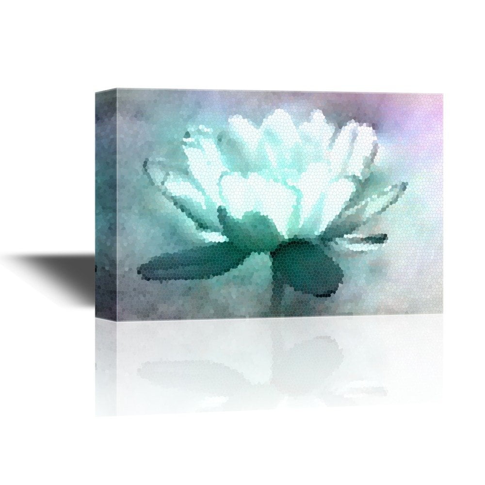 wall26 - Canvas Wall Art - Closeup of a Flower Petal on Abstract ...