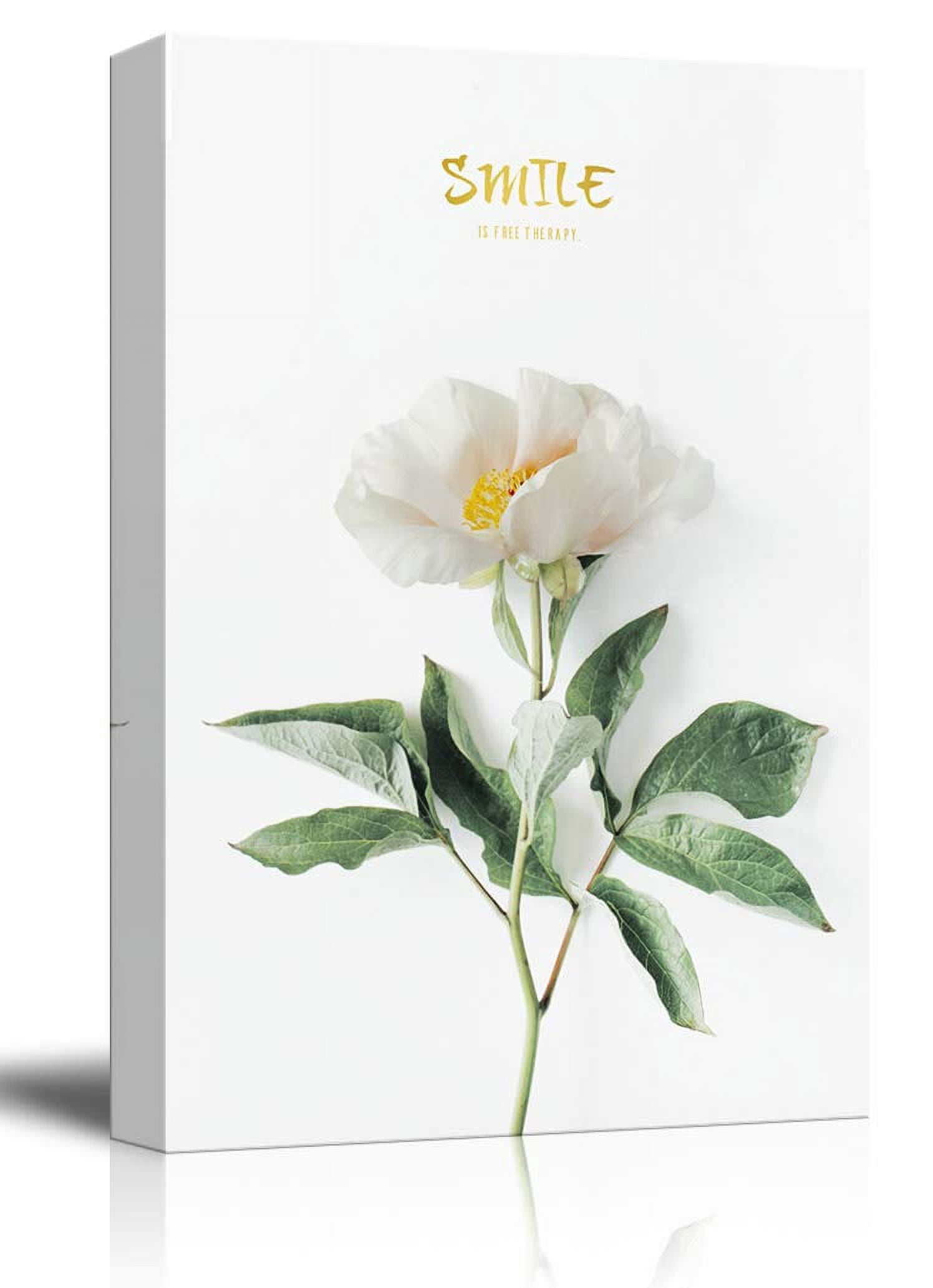 wall26 - Canvas Wall Art - Fresh Flower on White Background - Giclee ...