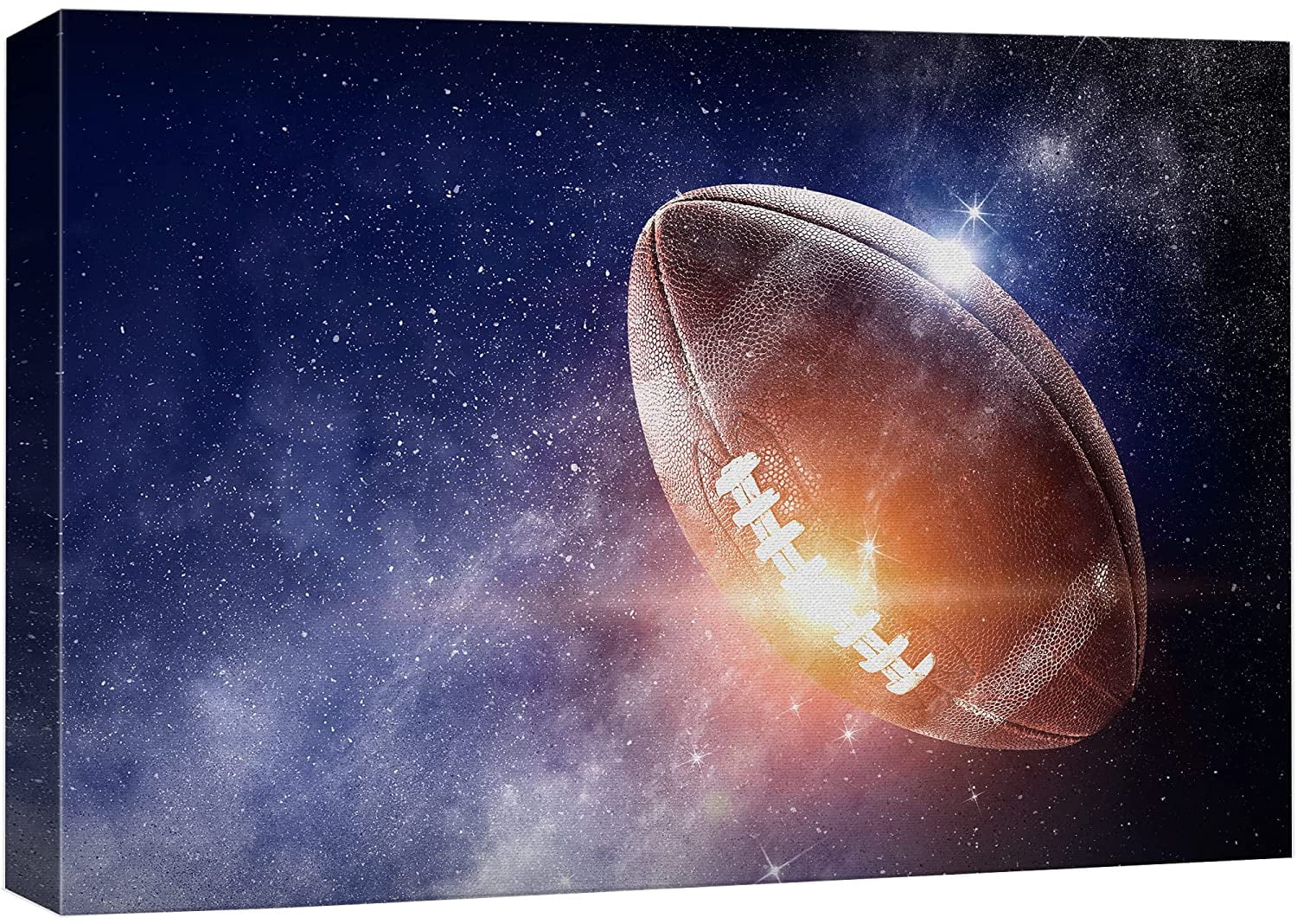 wall26 Canvas Wall Art Print Set Cosmic Galaxy Football in Space Sports ...