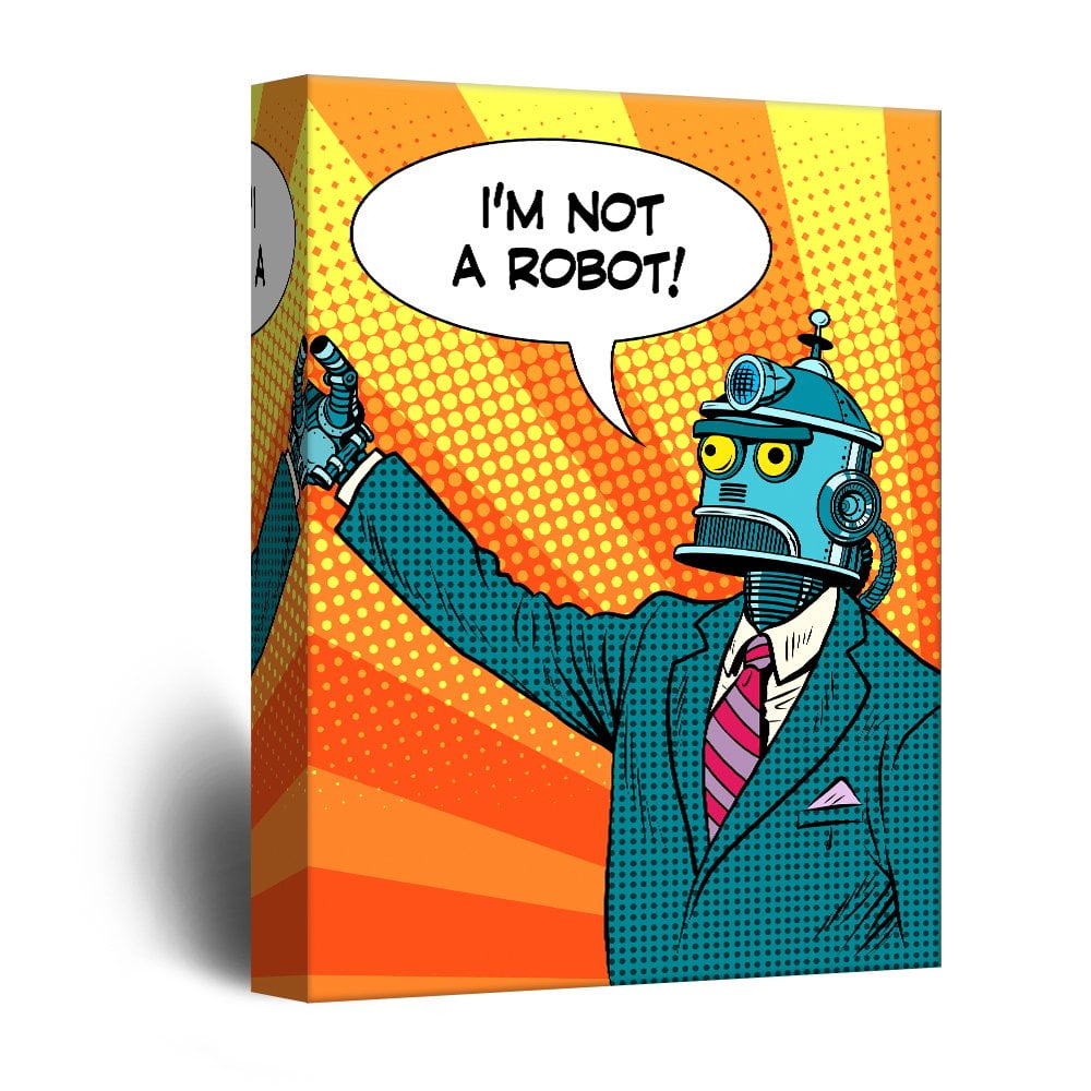 wall26 - Canvas Wall Art - Robot Propaganda Political Pop Art - Giclee ...